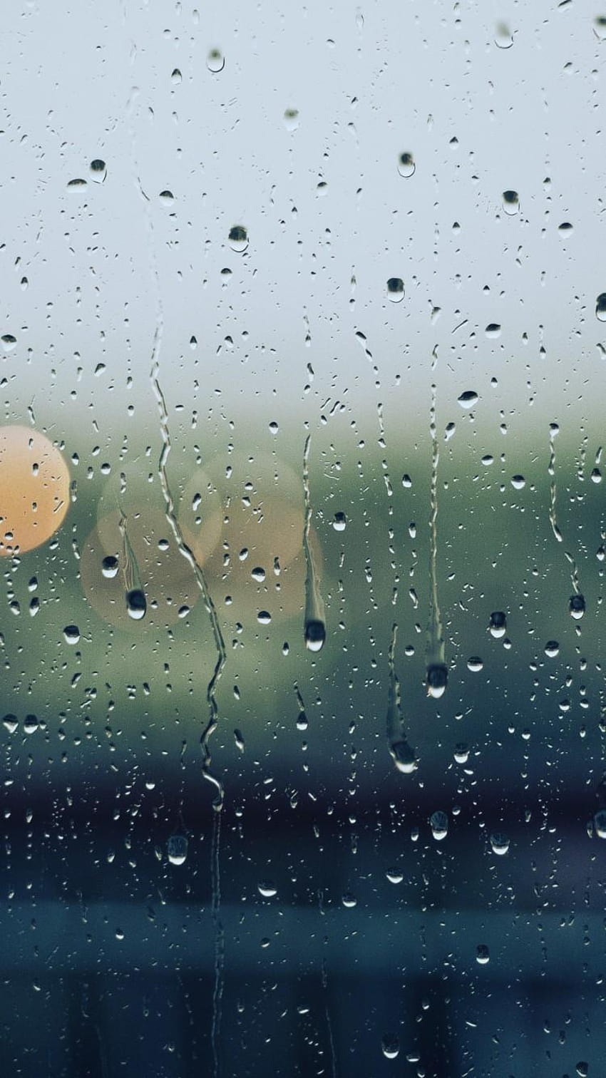 720p Free Download 750x1334 Moisture Window Bokeh Raining Water